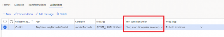 Validate Electronic Reporting on execution and show errors or warnings ...